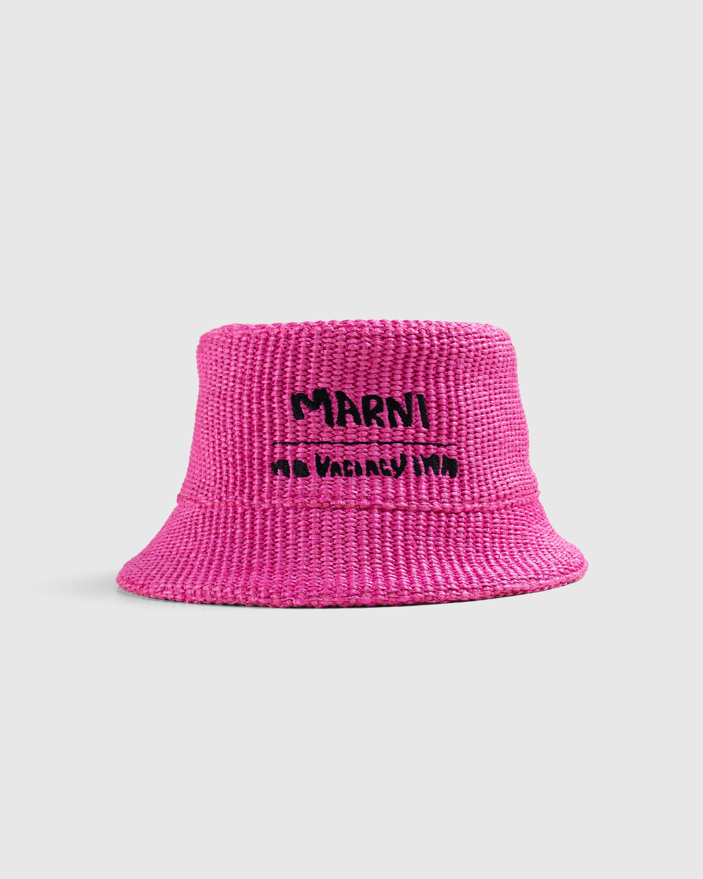Marni x No Vacancy Inn – Raffia Bucket Hat Fuschia | Highsnobiety Shop