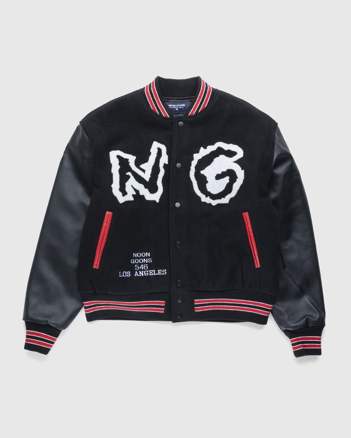 Noon Goons – Skyline Varsity Jacket Black | Highsnobiety Shop