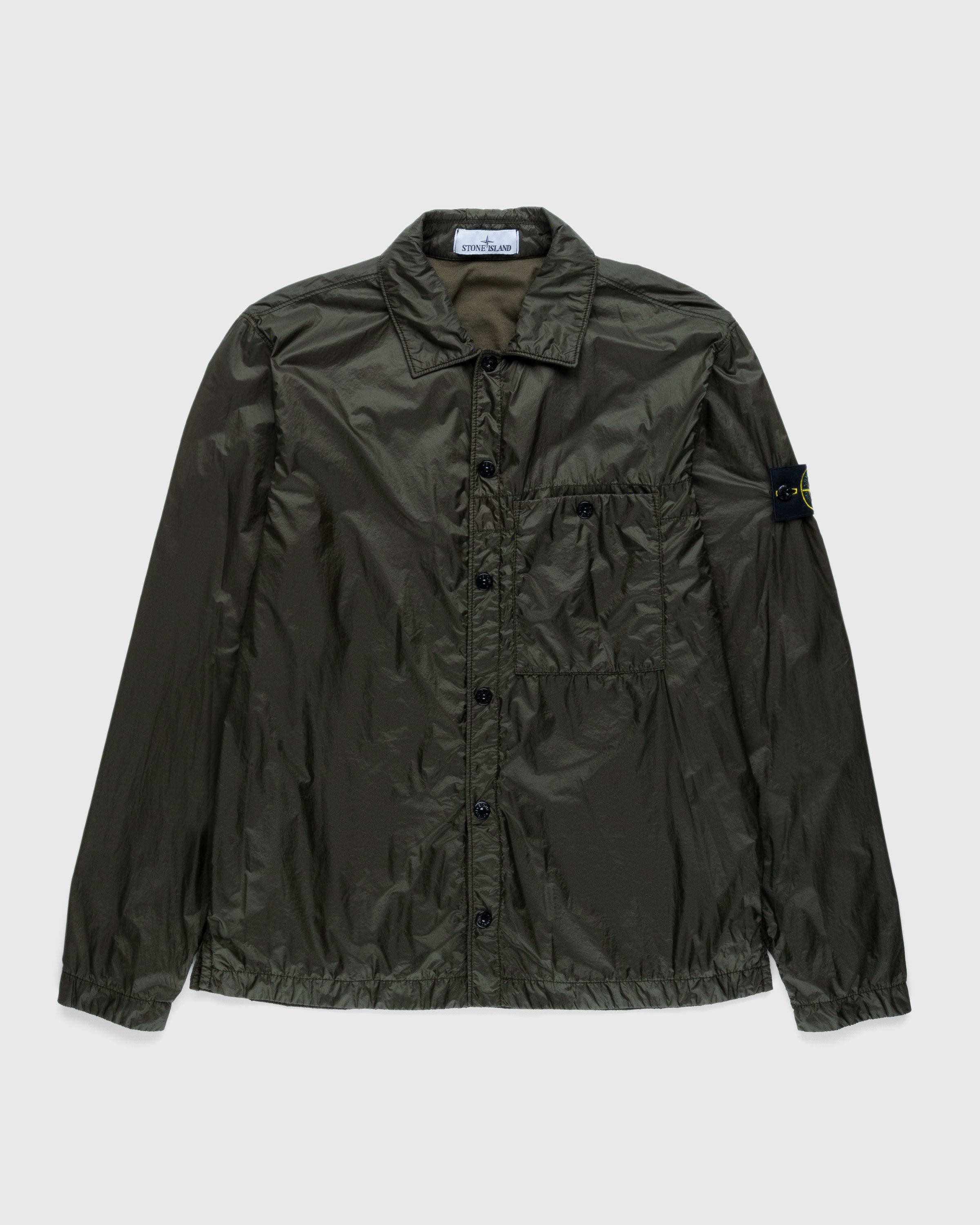 Stone Island – Coated Nylon Overshirt Olive | Highsnobiety Shop
