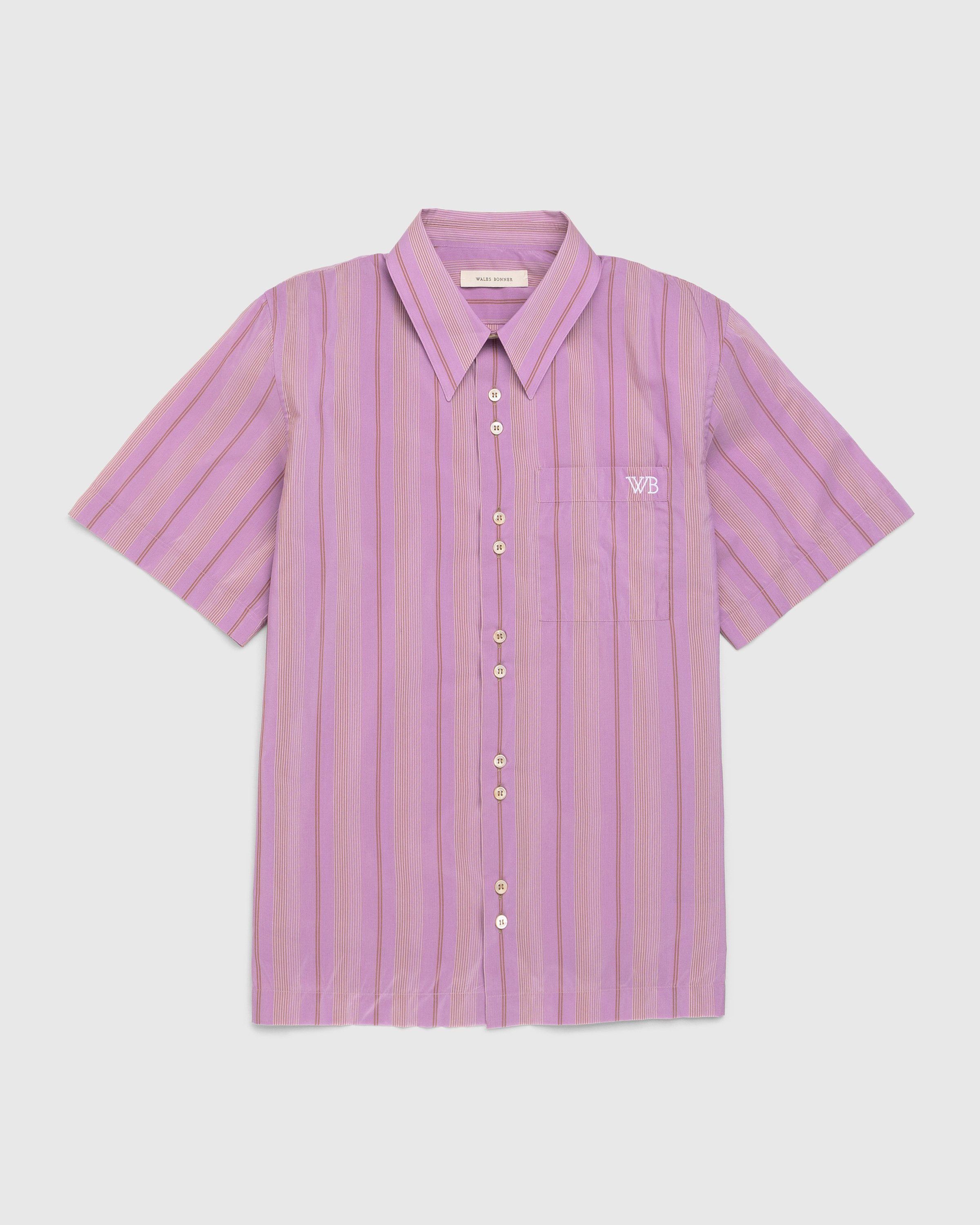 Wales Bonner – Rhythm Striped Shirt Pink | Highsnobiety Shop